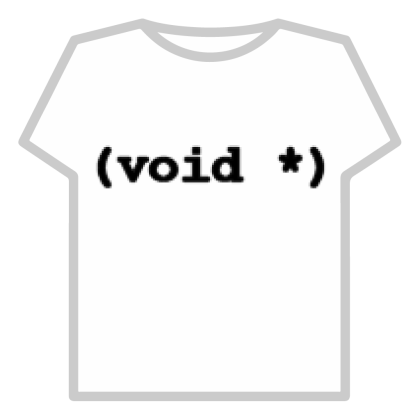 Camisa "void *" - Roblox